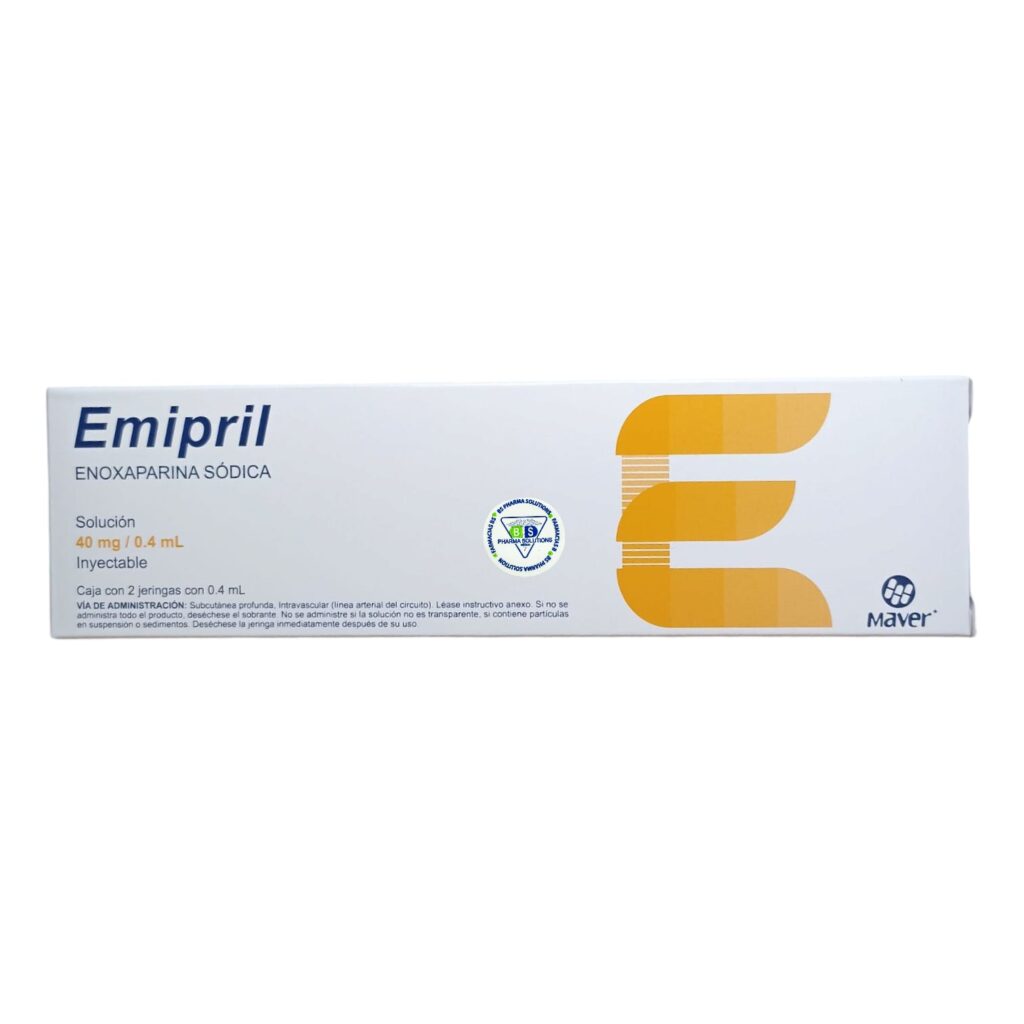 Emipril Enoxaparina Sódica 40mg / 0.4ml Solución Inyectable Maver - BS ...