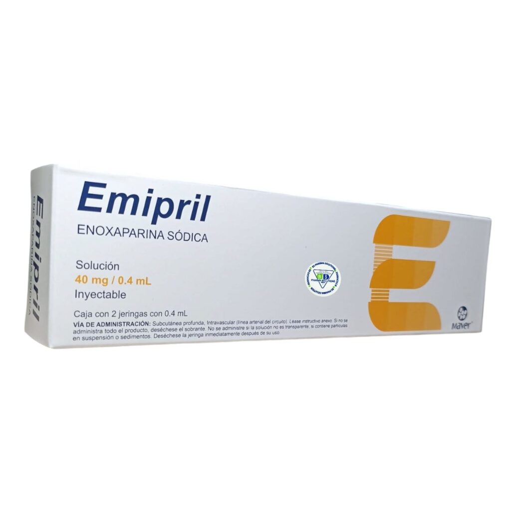 Emipril Enoxaparina Sódica 40mg / 0.4ml Solución Inyectable Maver - BS ...
