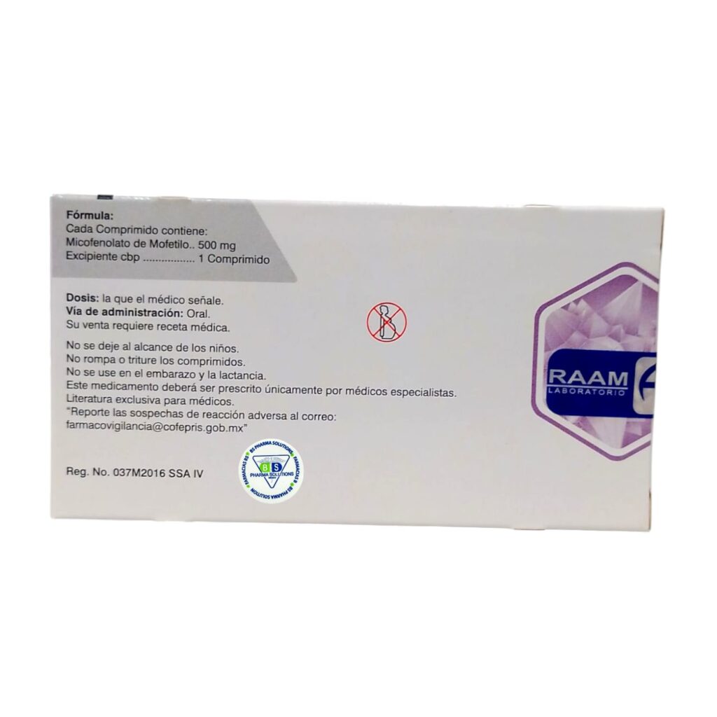 Espeflun Micofenolato De Mofetilo 500mg C/50 Comprimidos RAAM - BS Pharma